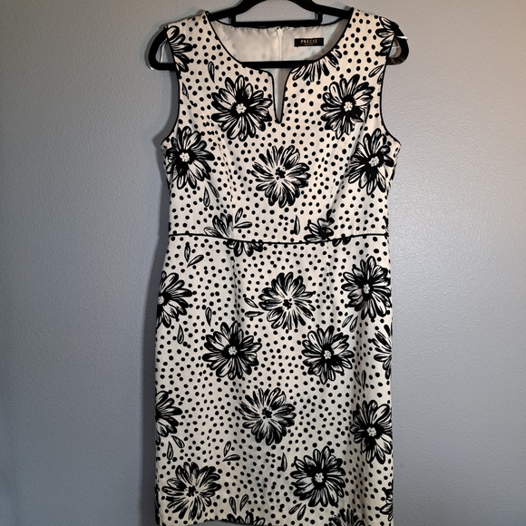 Precis | Dresses | Precis Petite Black White Floral Midi Dress Size Pl ...